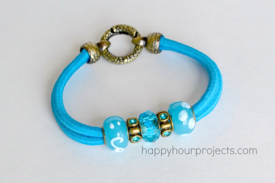 Beaded Neon Bungee Bracelets - Happy Hour Projects