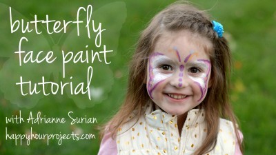 Butterfly Face Paint Video Tutorial - Happy Hour Projects