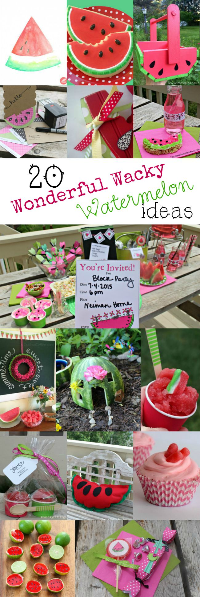 20 Watermelon Crafts, Recipes & a Giveaway