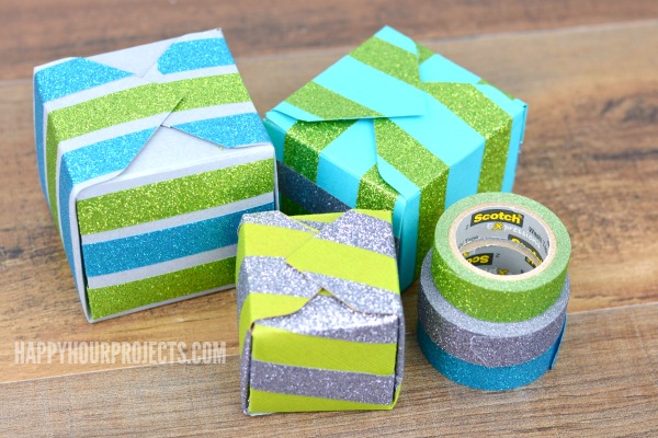 Glittering DIY Gift Boxes - Happy Hour Projects